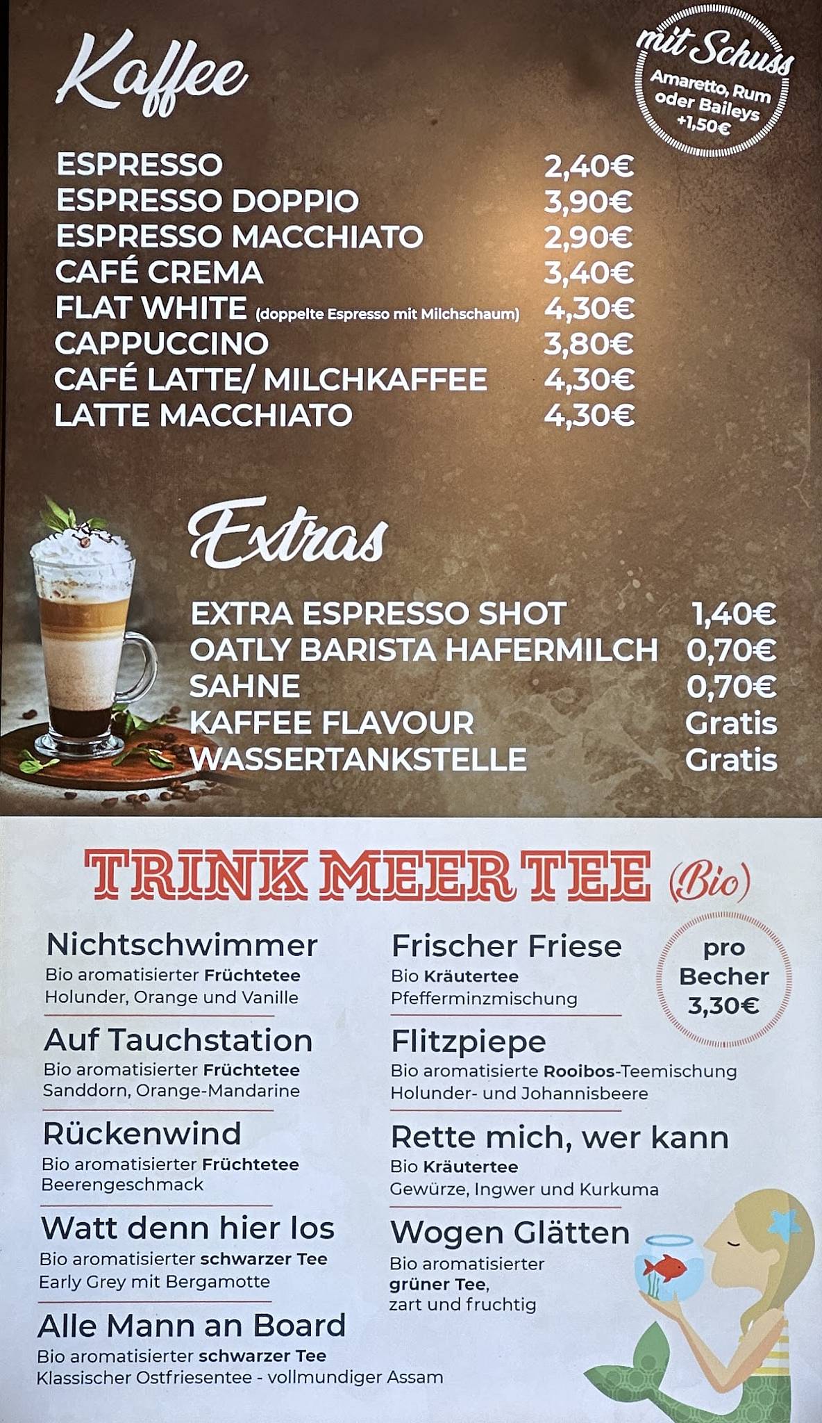 Speisekarte von RAPHAEL Café - Eis - Snackbar, Insel Poel