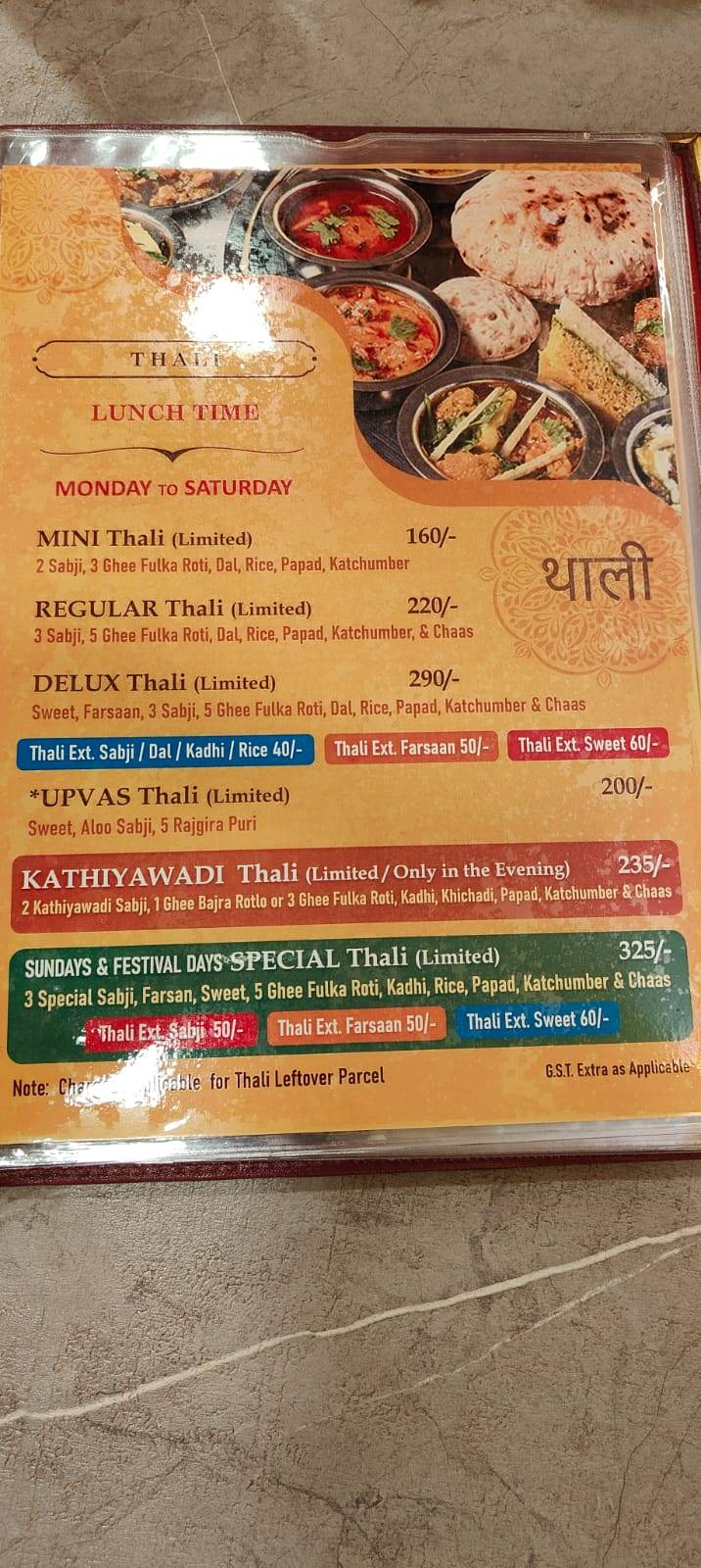 Menu at RASODU - The Ethnic Kitchen, Mumbai