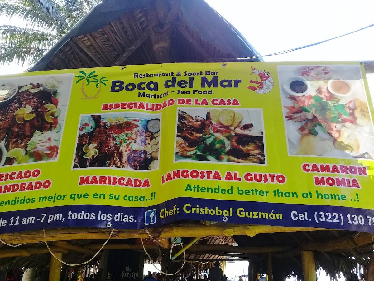 Menu at REST & BAR BOCA DEL MAR EN PUERTO VALLARTA PLAYA BOCA DE ...