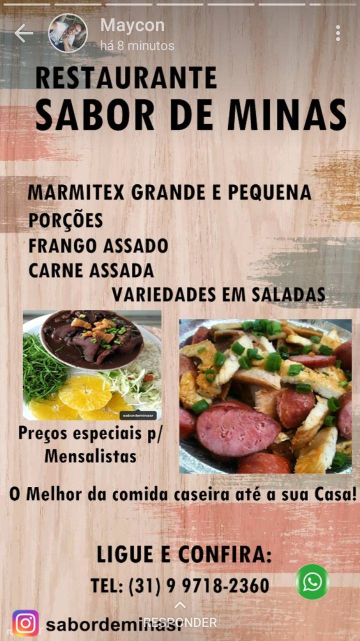 Menu em RESTAURANTE SABOR DE MINAS BETIM (Wanderley e Neuma), Betim