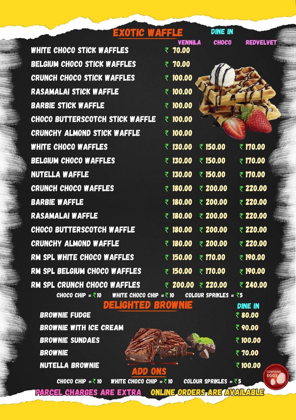 Menu at RM RESTRO CAFE, Rameswaram