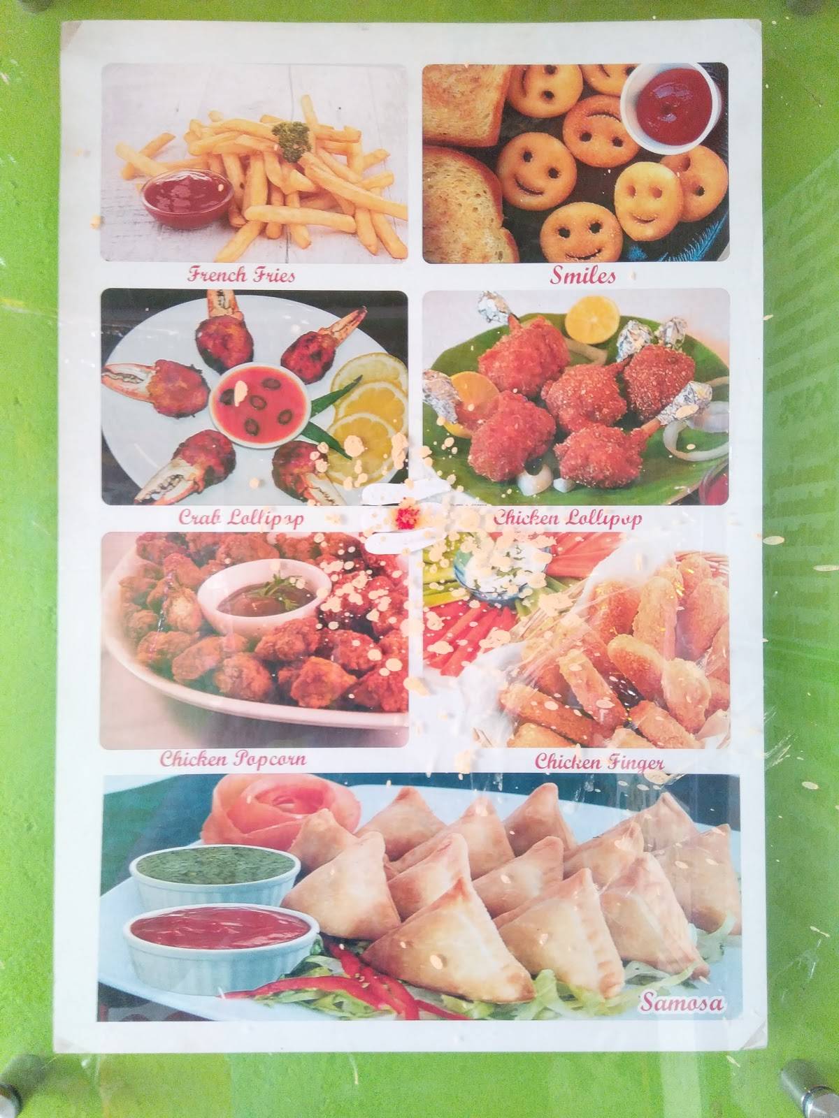 Menu at RV Snacks Park, Chennai