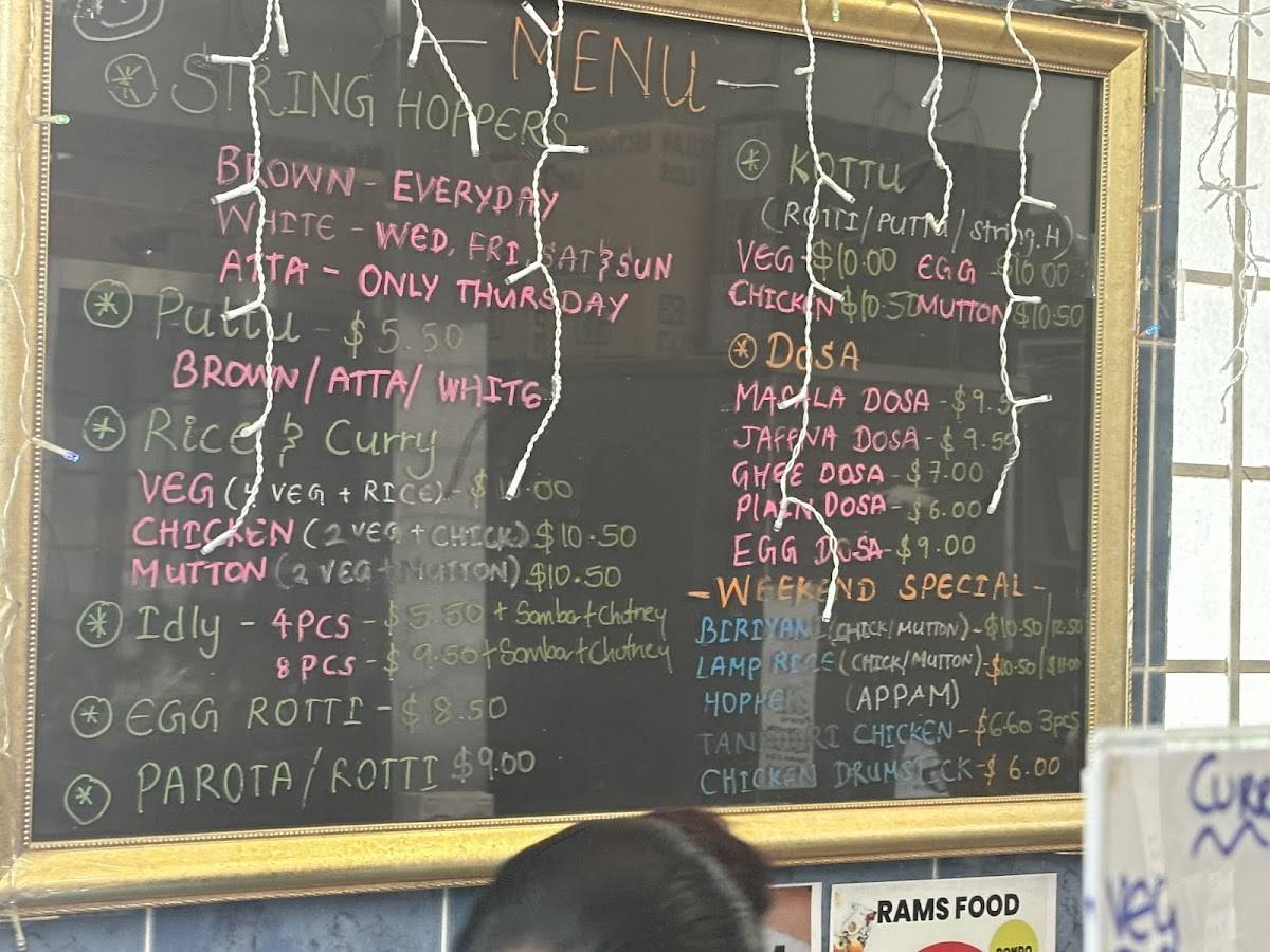 Menu at Ram's Food Homebush West restaurant, Homebush West