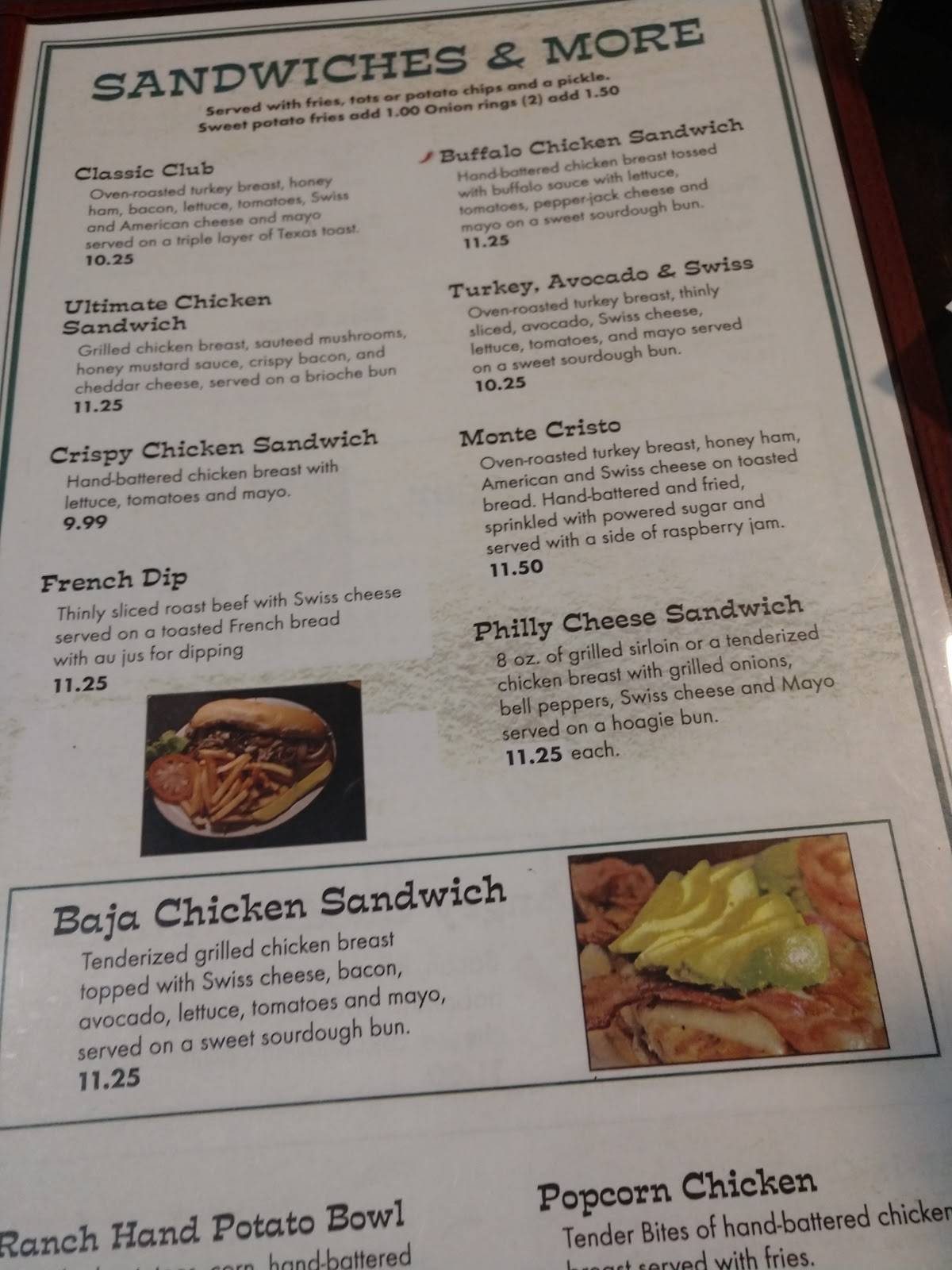 Menu at Ranch Hand Cafe, Cleveland, TX-321