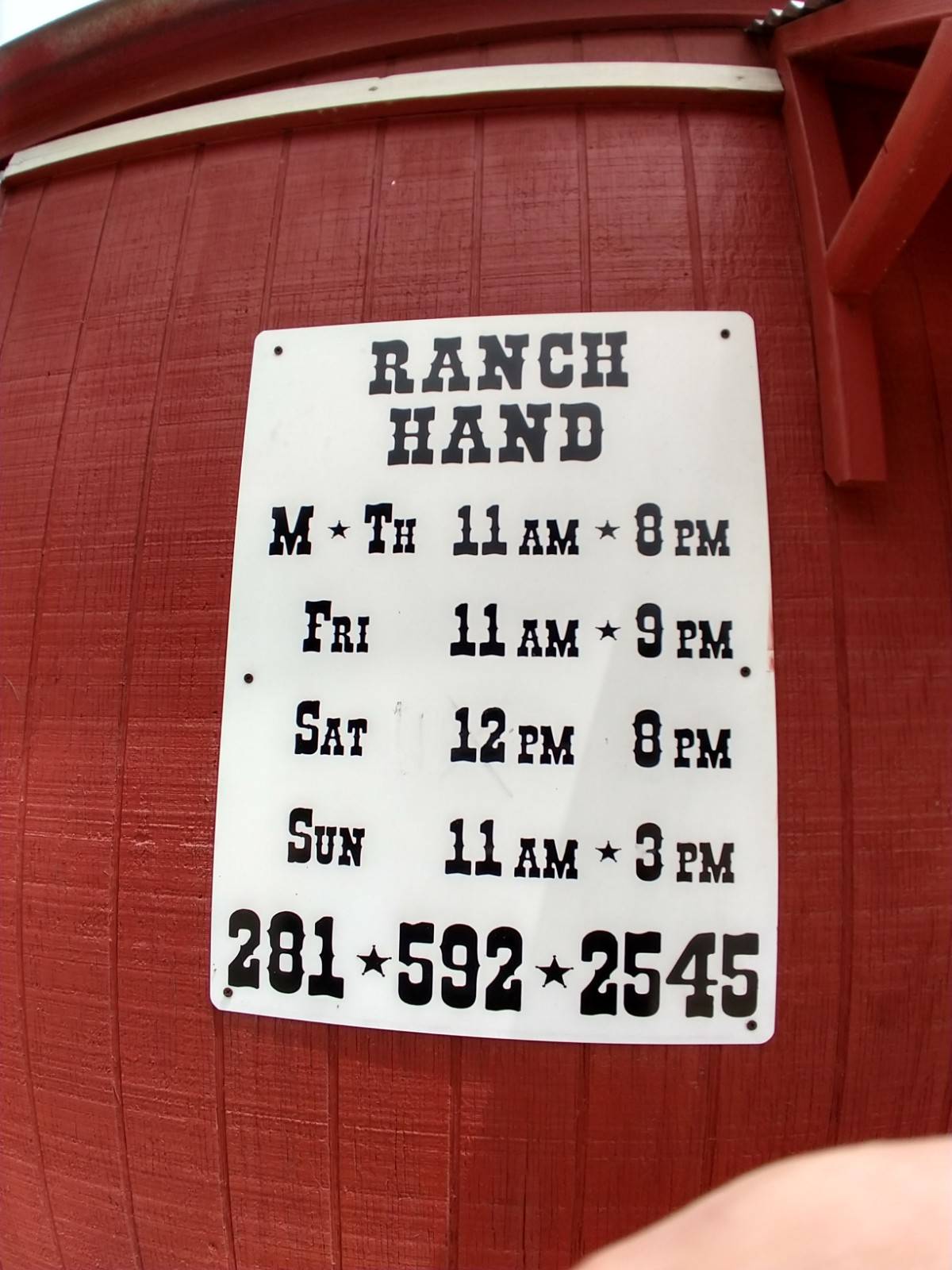 Menu at Ranch Hand Cafe, Cleveland, TX-321