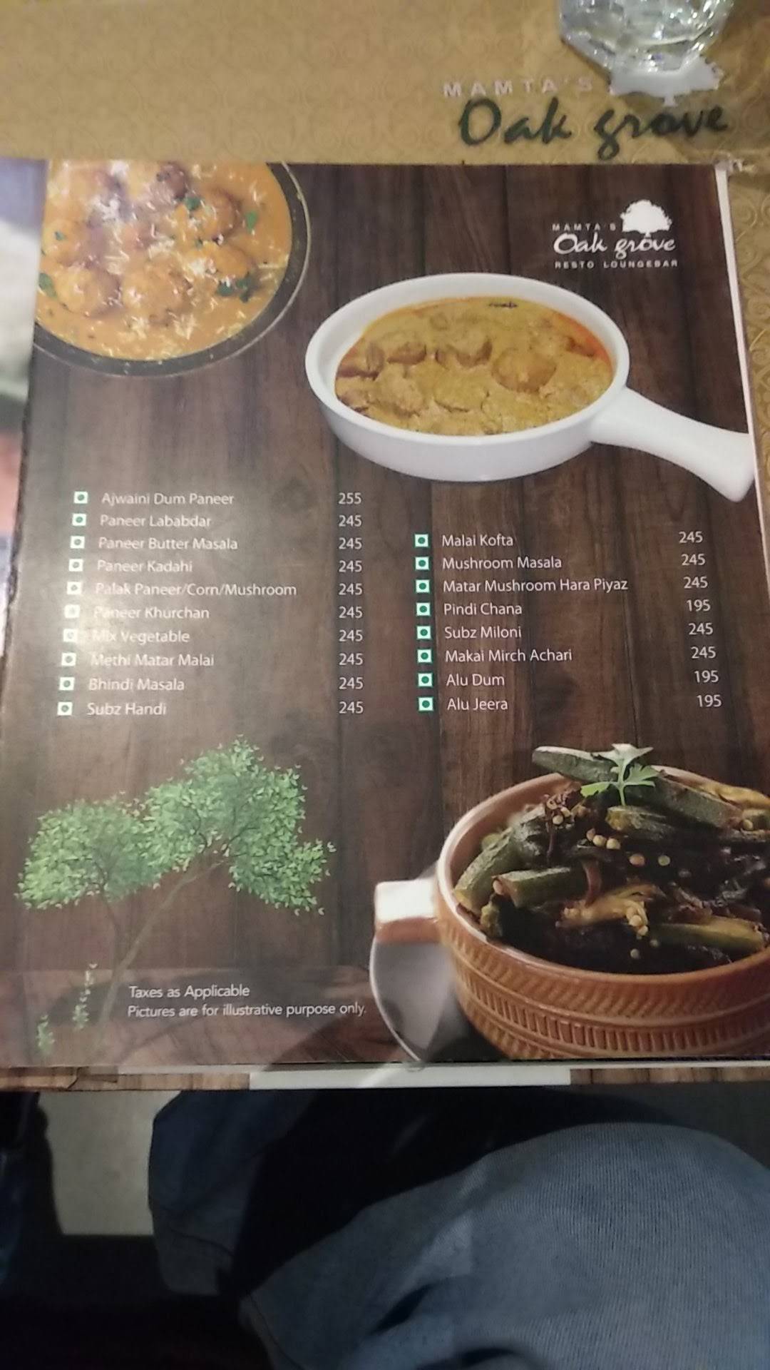 Menu at Oak Grove - Best Lounge Bar in Ranchi, Ranchi, Krishna Mall