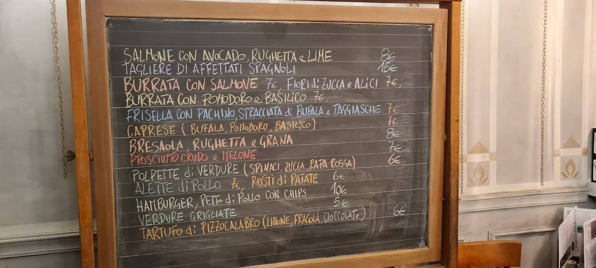 Menu at Raro Bar Emporio, Rome