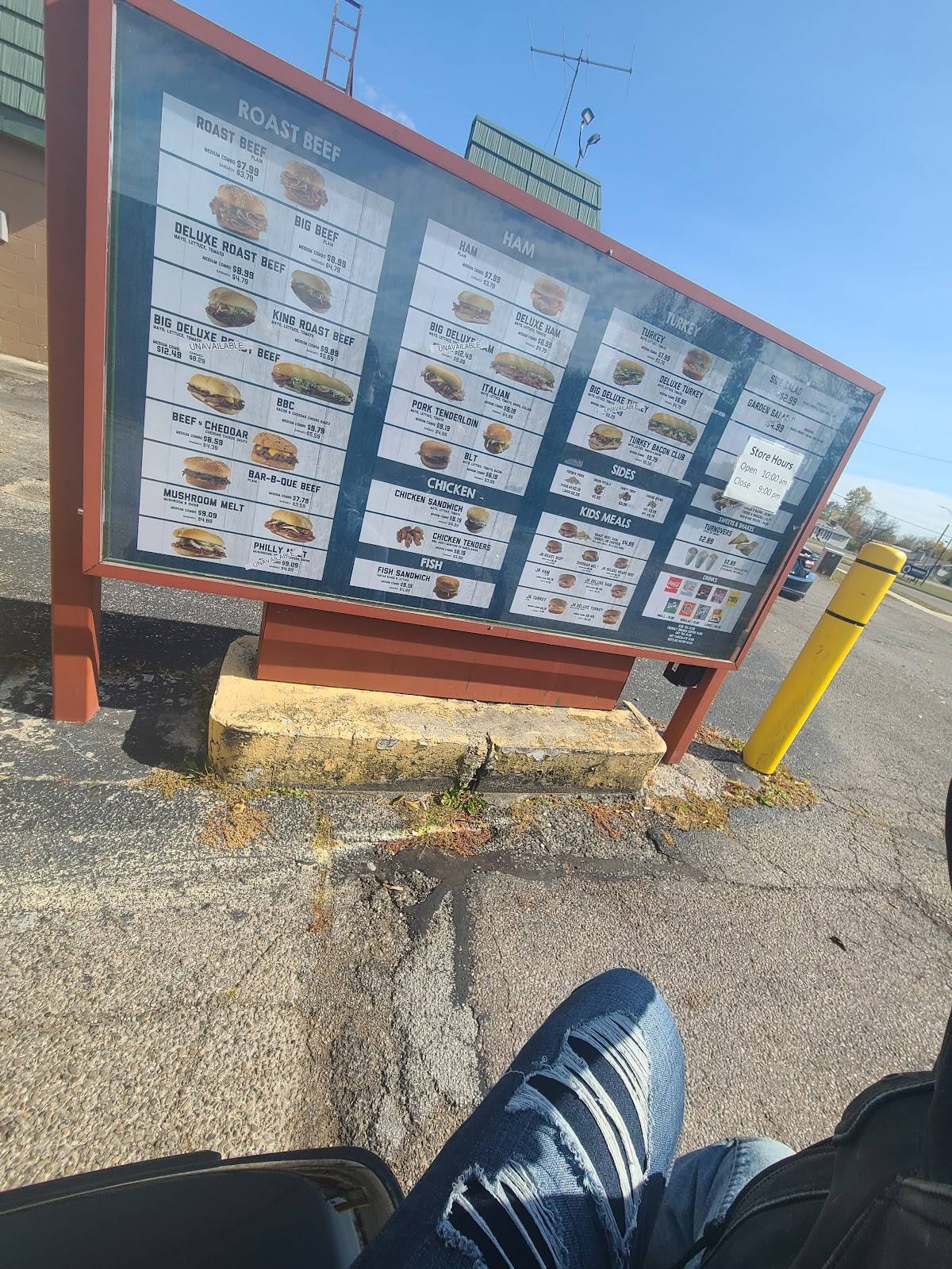 Menu at Rax fast food, New Carlisle