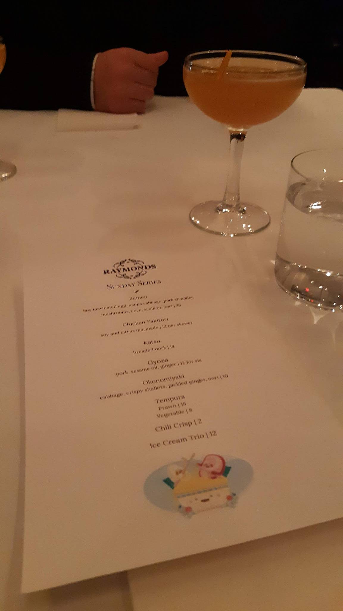 Menu at Raymonds Restaurant, St. John's