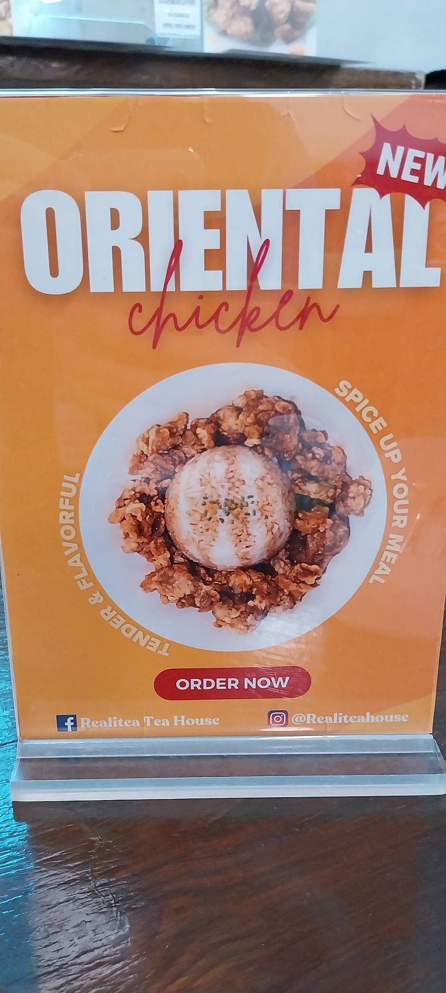 Menu at Realitea Tea House restaurant, Quezon City