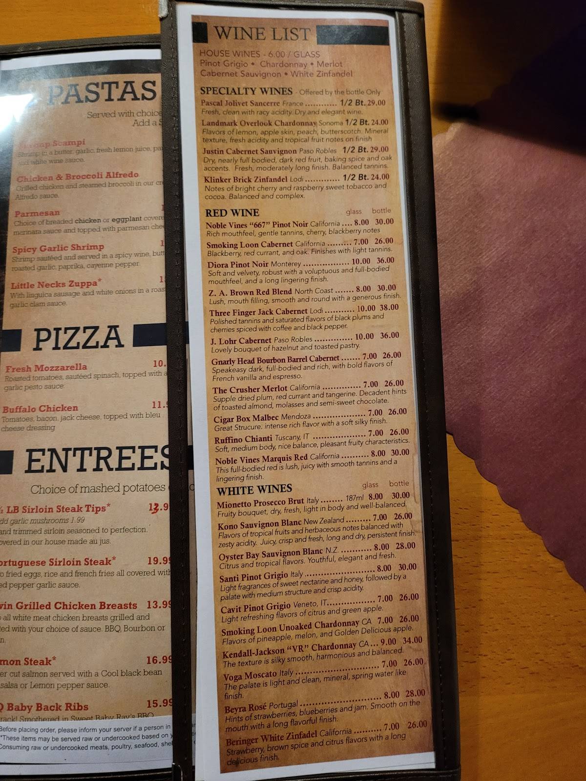 Menu at Red Bridge Tavern pub & bar, East Providence