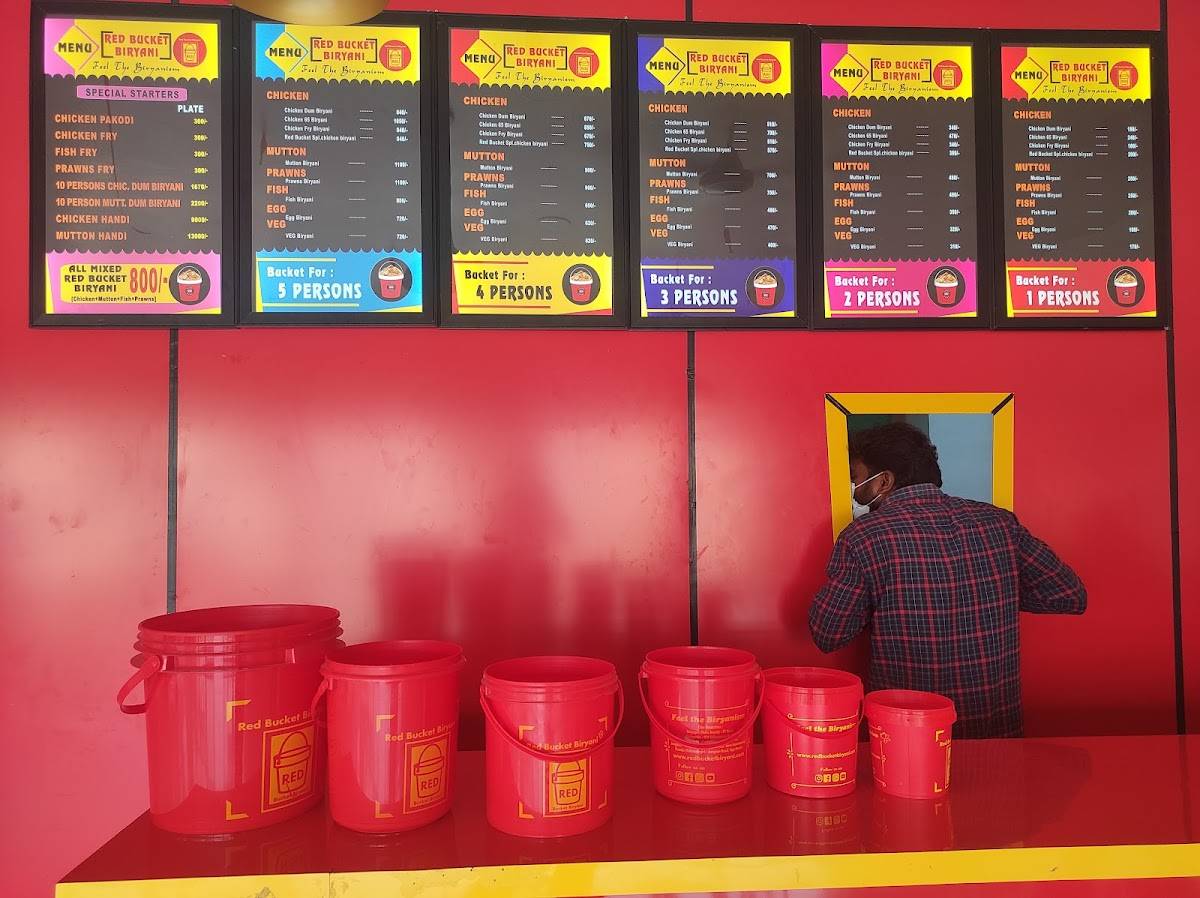 Menu at Red Bucket Biryani Mancherial, Mancherial