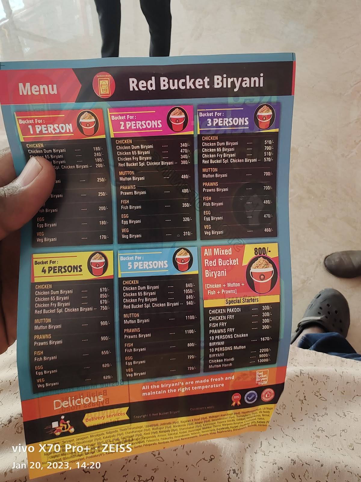 Menu at Red Bucket Biryani, Sangareddy, Sangareddy Bypass Rd