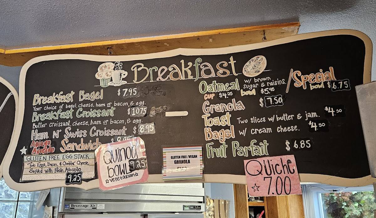 Menu at Red Cup Cafe, Mukilteo