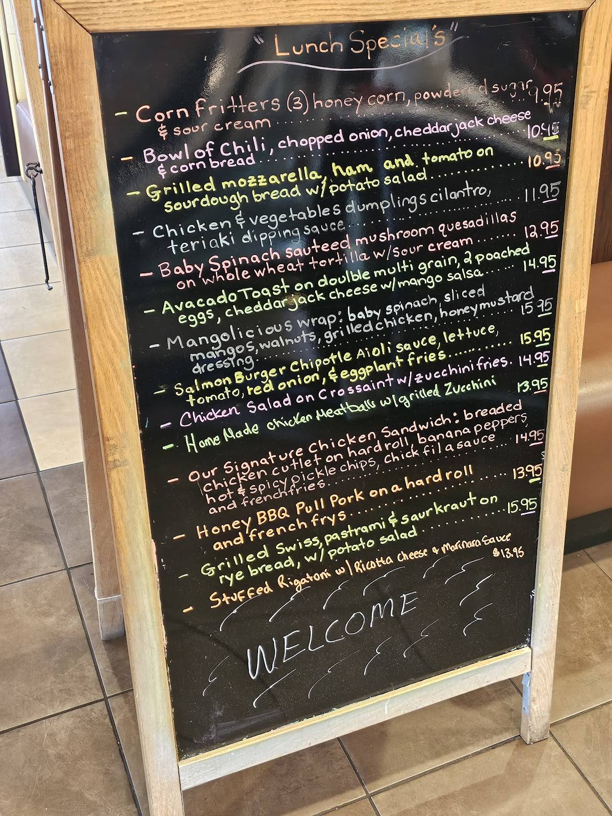 Menu at Red Hut Diner restaurant, Rockaway