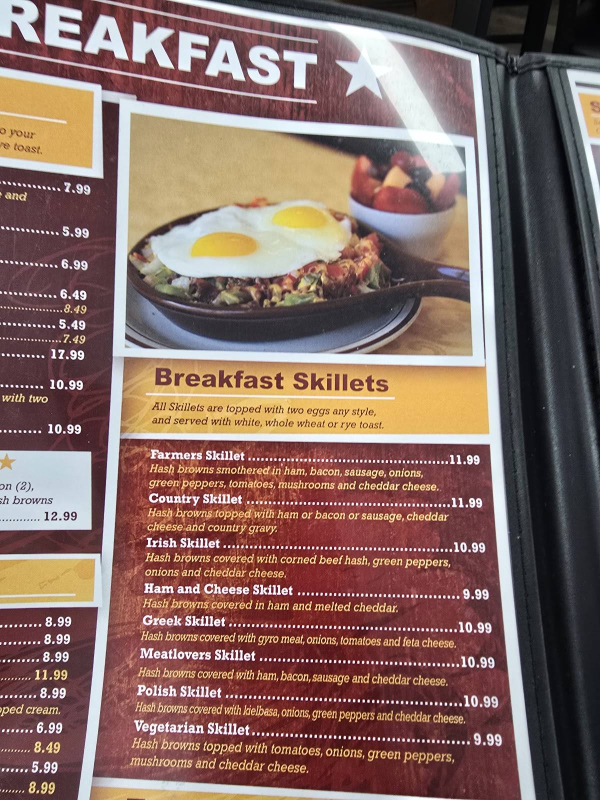 Menu at Red Star Diner restaurant, Temperance