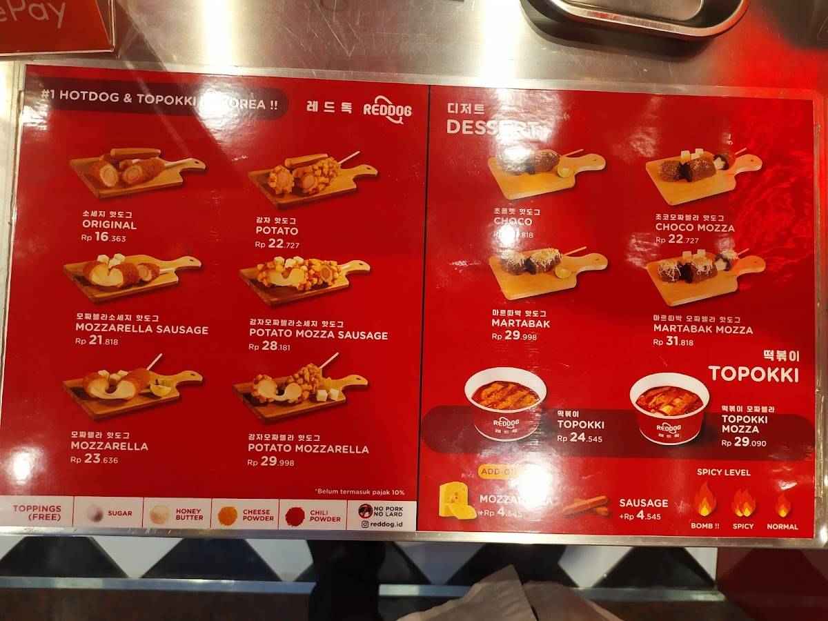 Menu at Reddog Ciputra - Citraland restaurant, West Jakarta