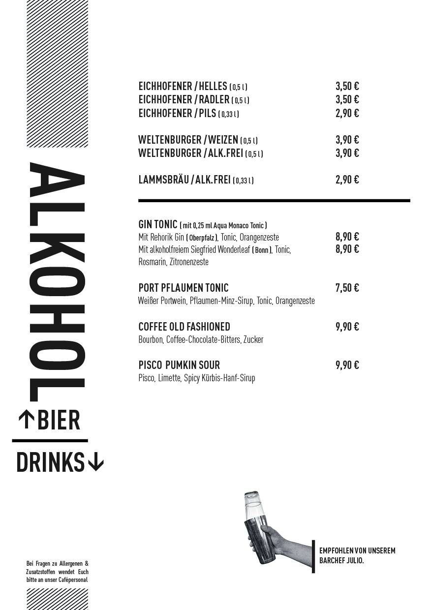 Speisekarte von Rehorik 190° - Café Bar Rösterei Specialty Coffee ...