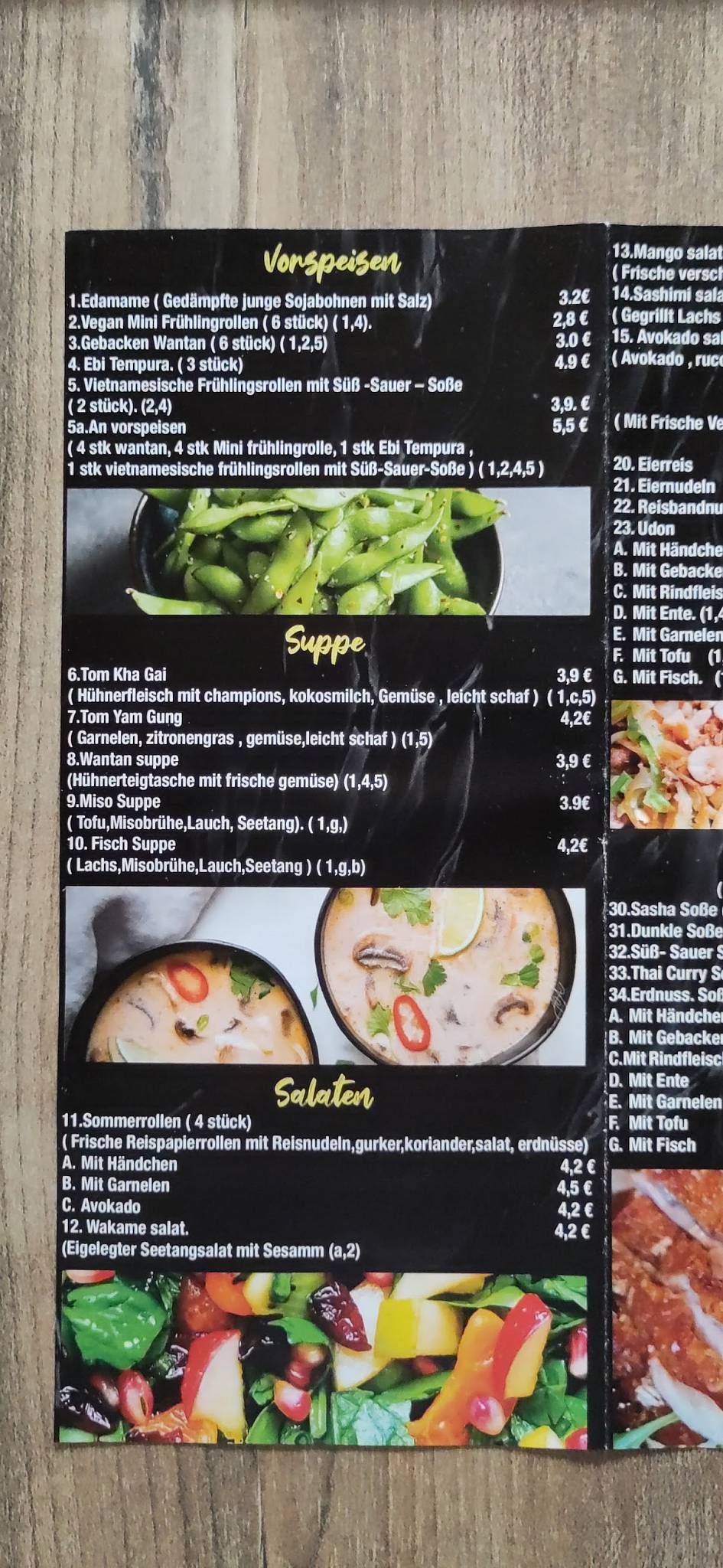 Speisekarte von AN Sushi - Asia Kitchen Abensberg restaurant, Abensberg