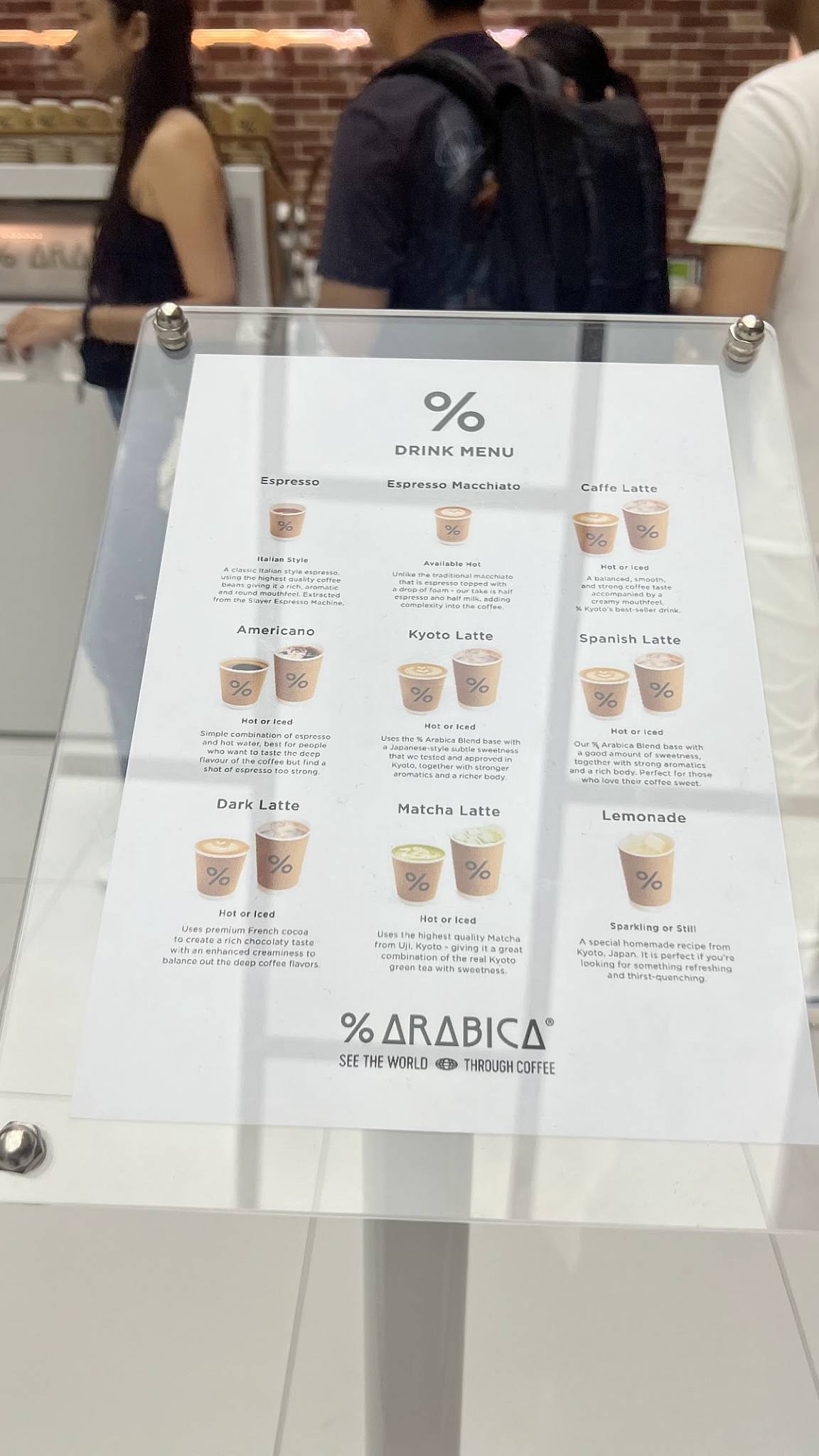 Menu at % Arabica Manila BGC Roastery restaurant, Taguig