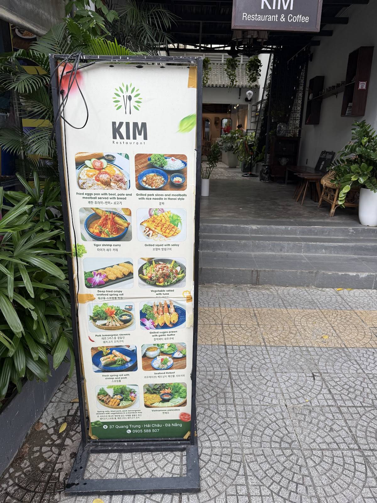 Menu at BẾP KIM restaurant, Da Nang, 37 Quang Trung