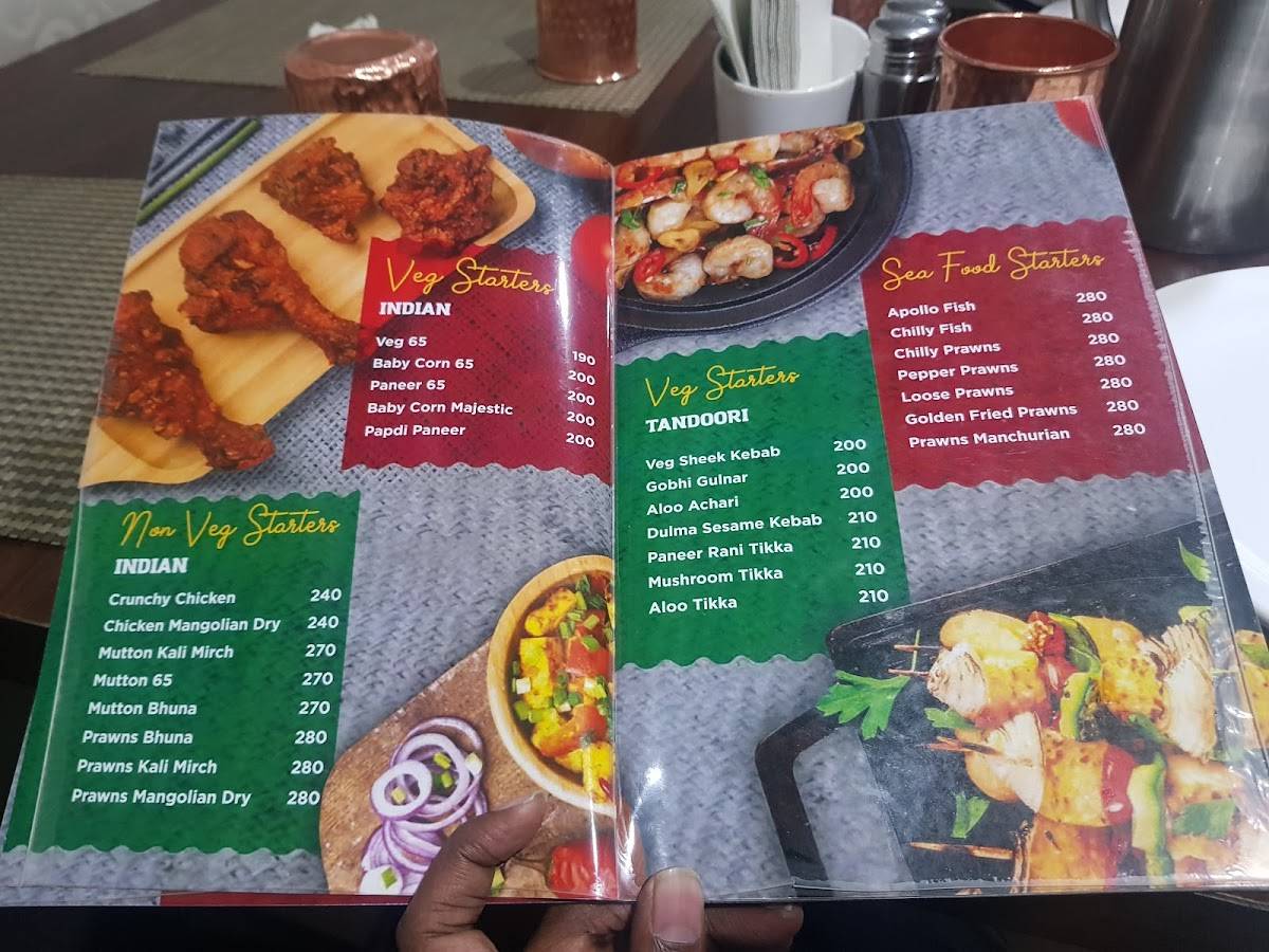 Menu at Bahar Biryani Cafe, Hyderabad, 8-15-142