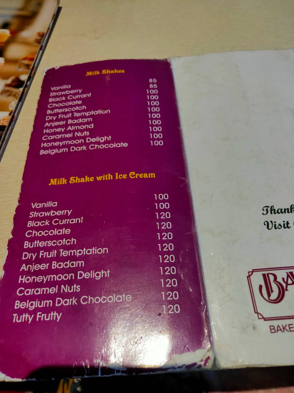 Menu at Bakers Inn Kakinada, Kakinada, 2-1-67