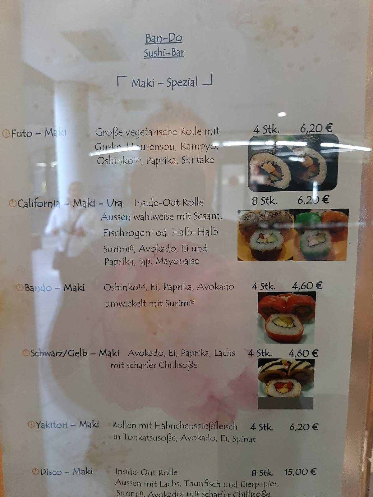 Menu at Bando Sushi-Bar Japanisches Restaurant, Dortmund