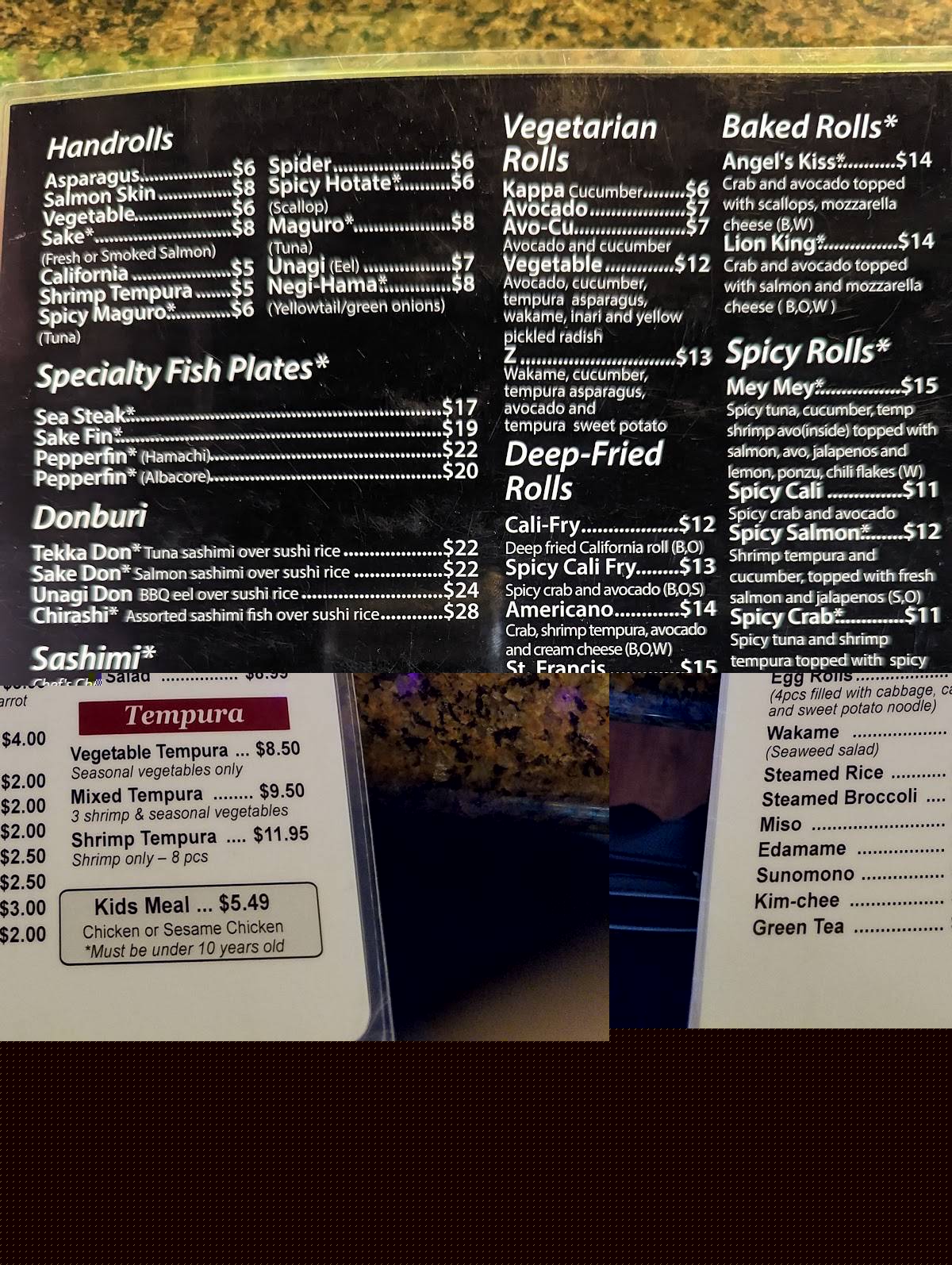 Menu at Bento Box F65 restaurant, Sacramento, 65th St #100