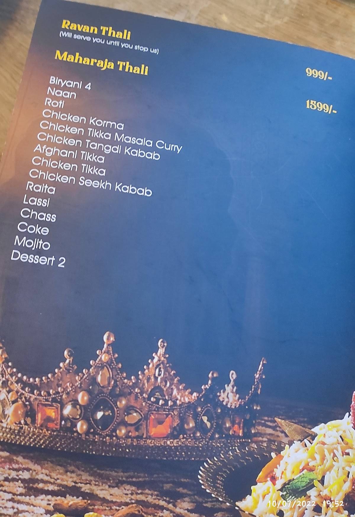 Menu at Biryani King Dum, Guwahati