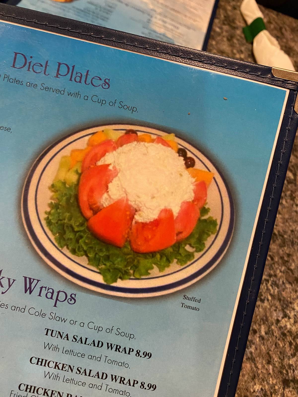 Menu at Blue Sky Restaurant, Elyria
