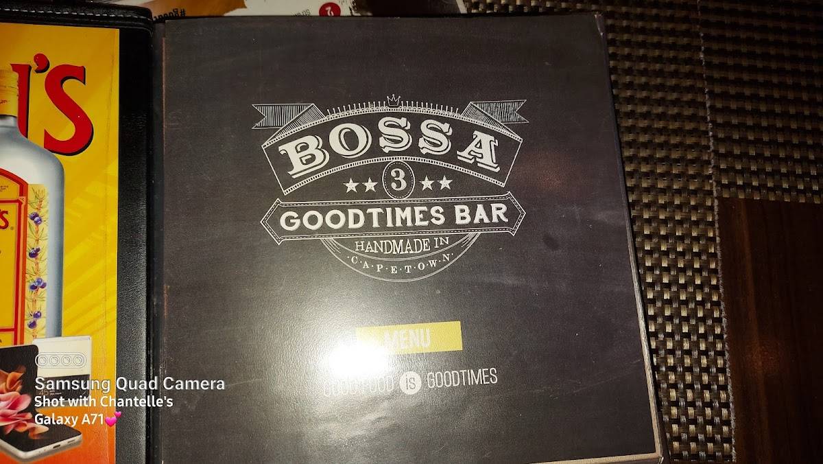 Menu at Bossa Tyger Falls restaurant, Cape Town, Shop 2