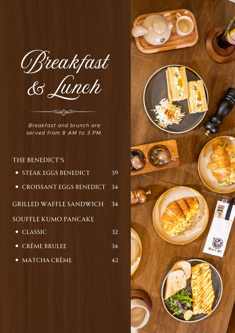 Menu at Brew & Bite Cafe and Restaurant, Abu Dhabi