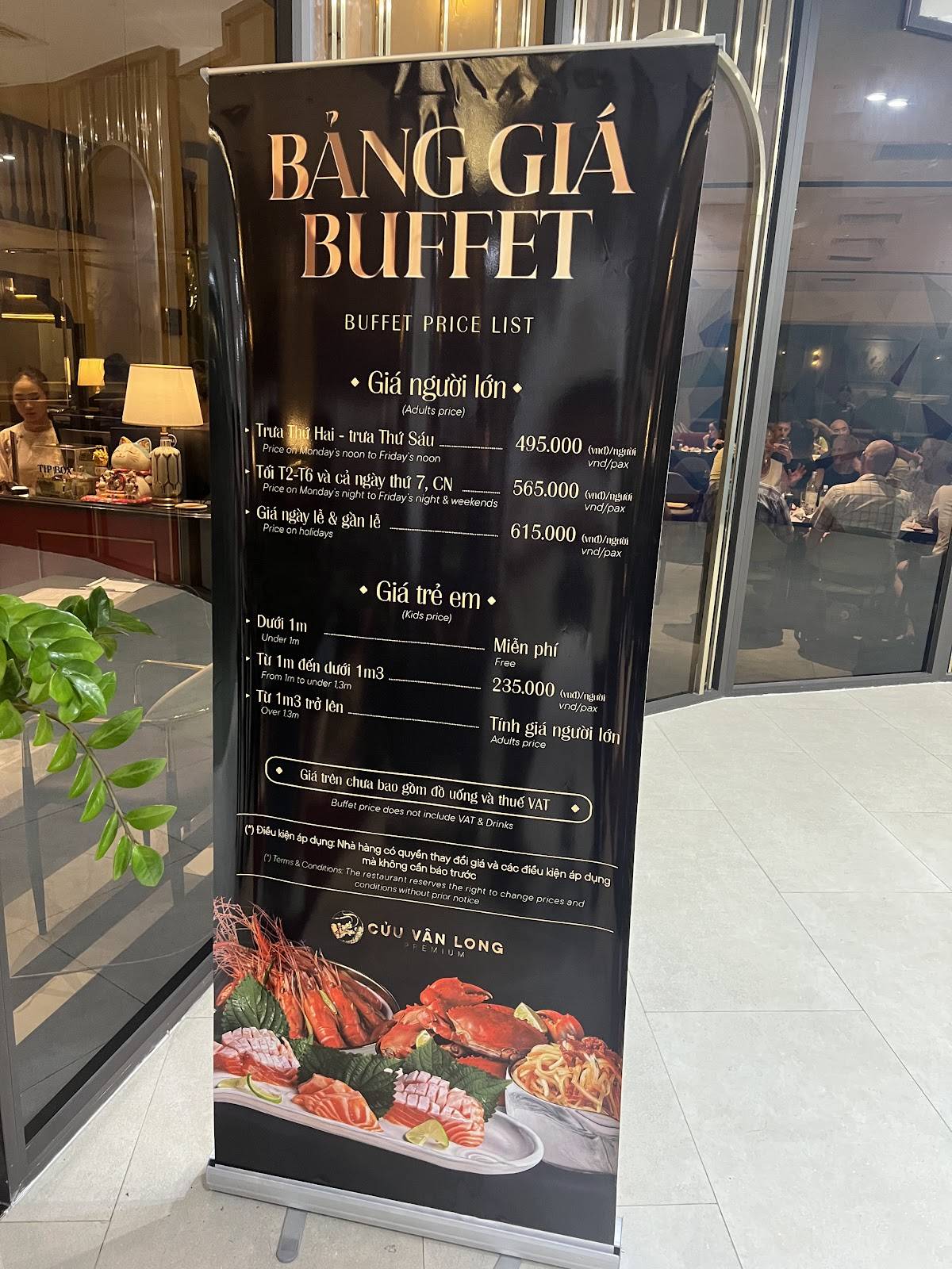 Menu at Buffet Cửu Vân Long Premium - Bitexco Sài Gòn restaurant, Ho ...