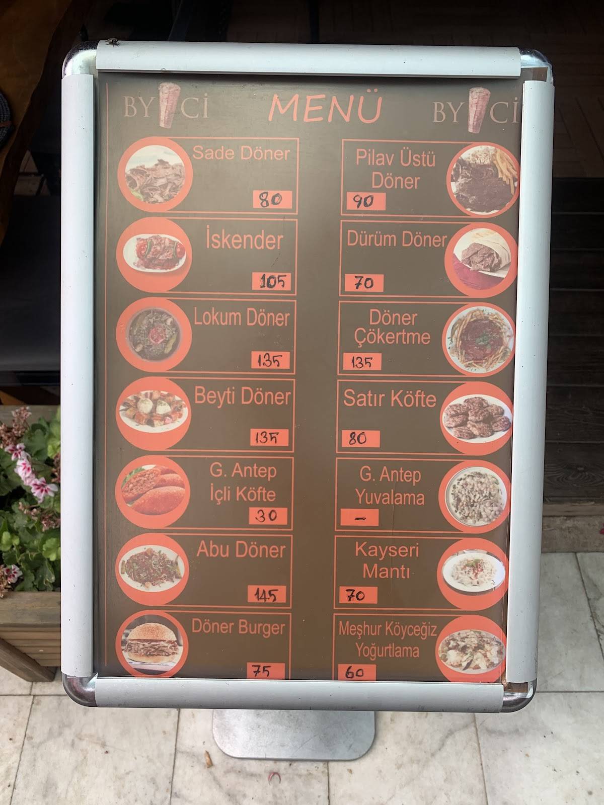 Menu at By Dönerci, Köyceğiz