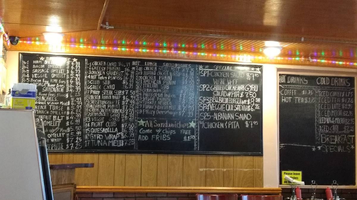 Menu at Cafe Illyria, Columbus