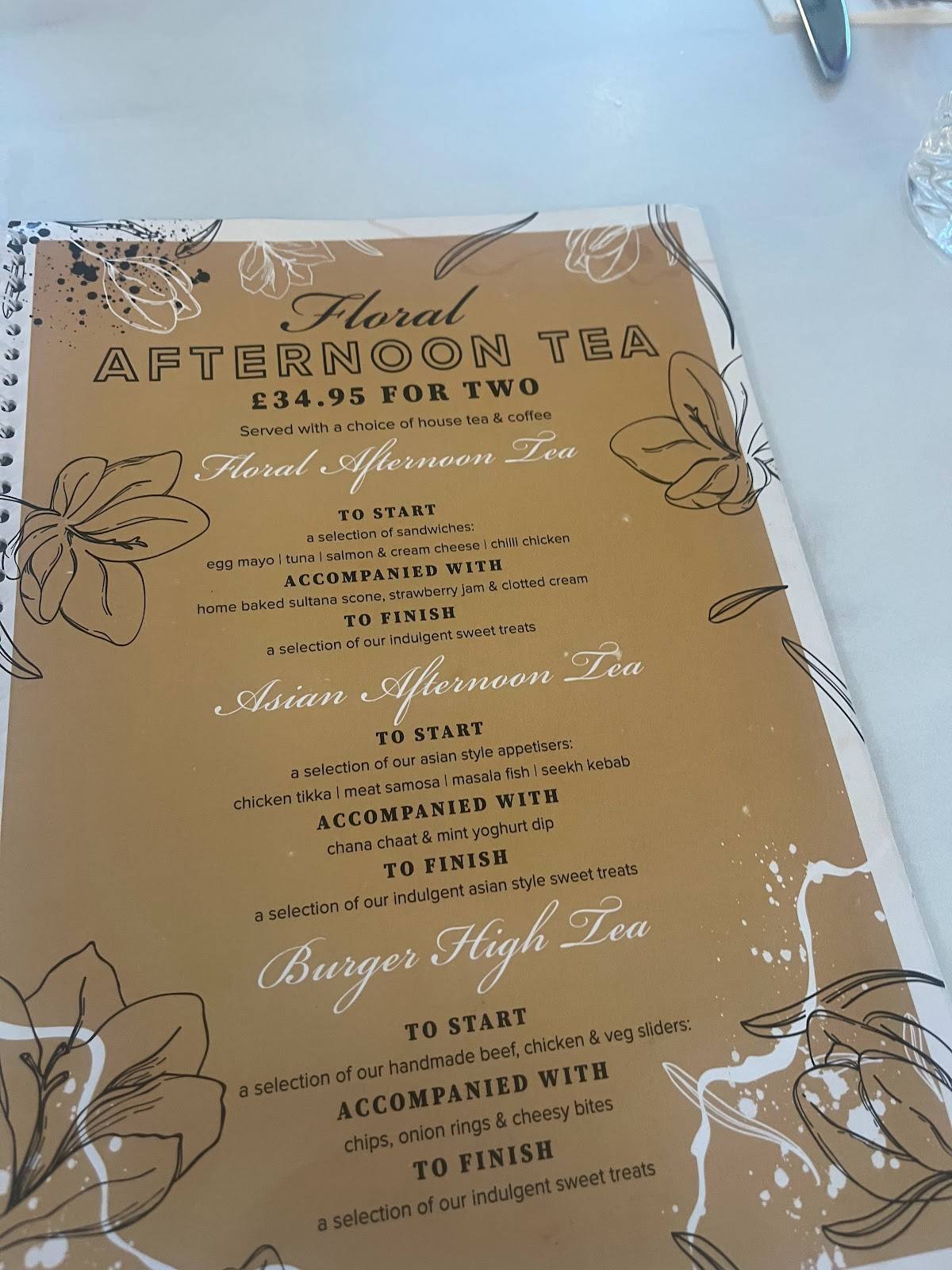 Menu at Cafe J'adore, Bradford