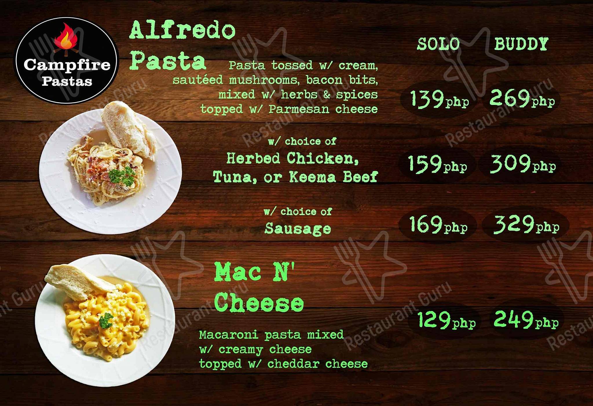 Menu at Campfire Burgers & More - Sct Limbaga restaurant, Quezon City