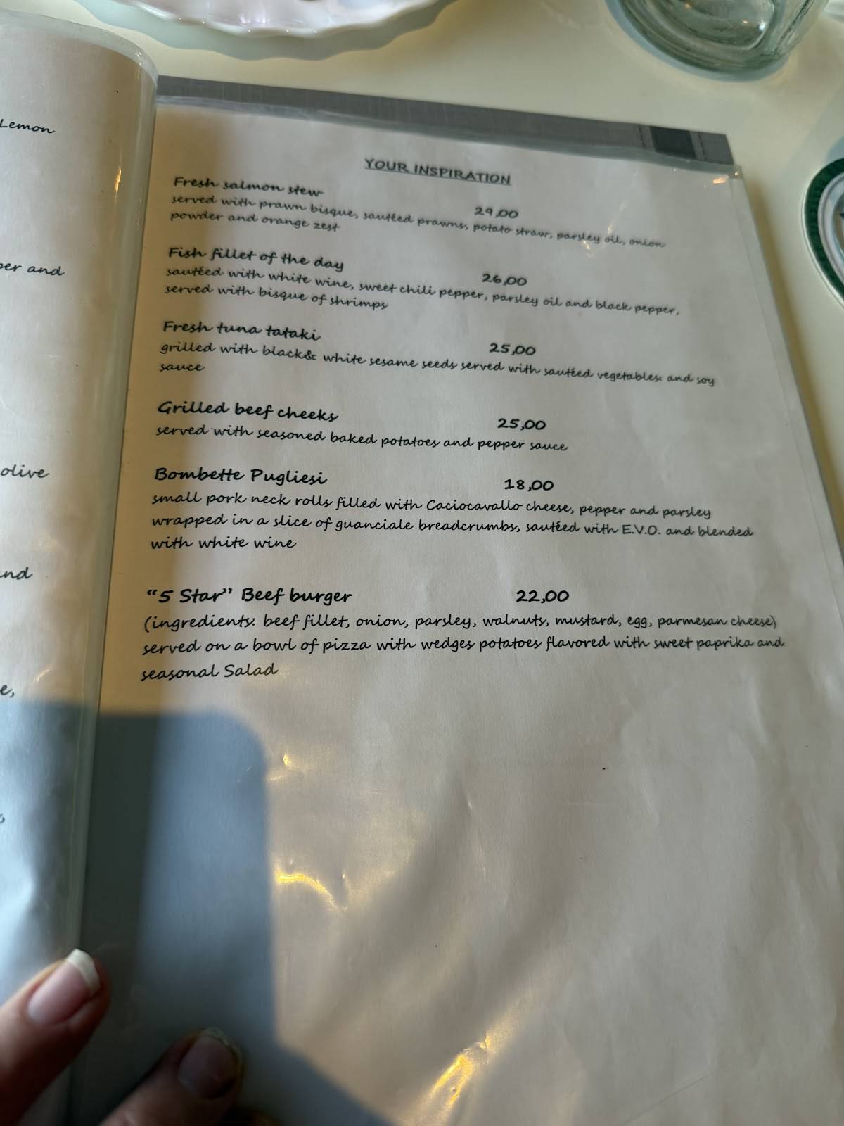 Menu at Carnayo Gold Lounge Café, Paxi