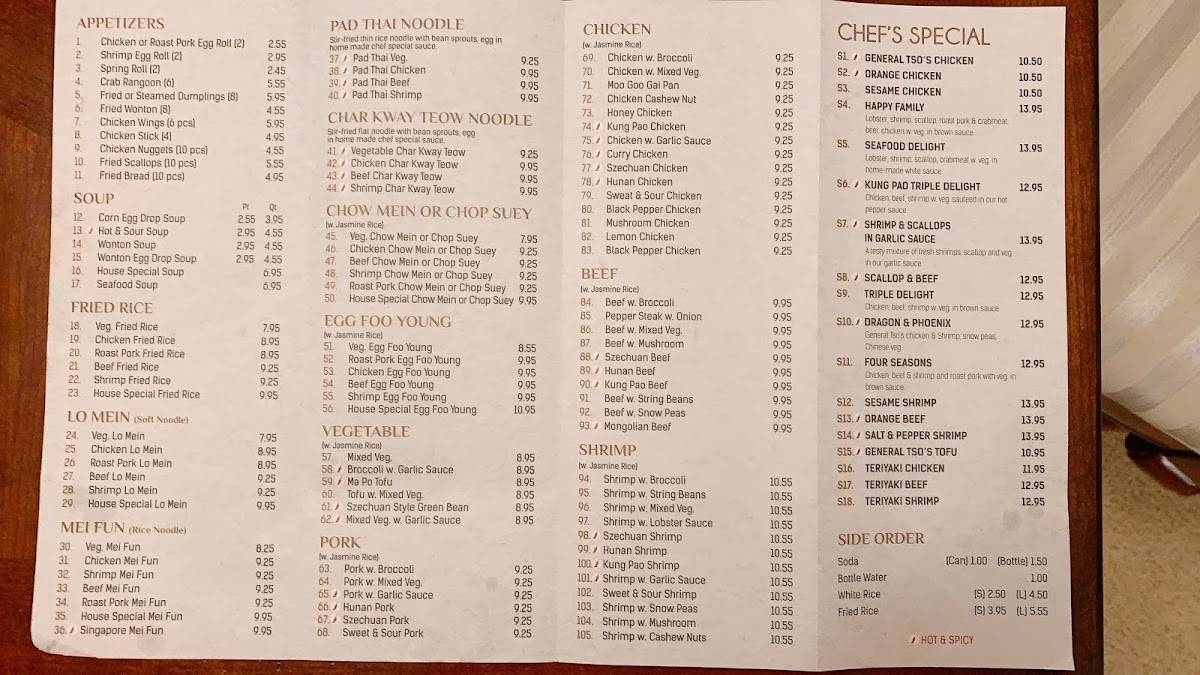 Menu at Chung King Express Gourmet Chinese Food restaurant, Fort Wayne