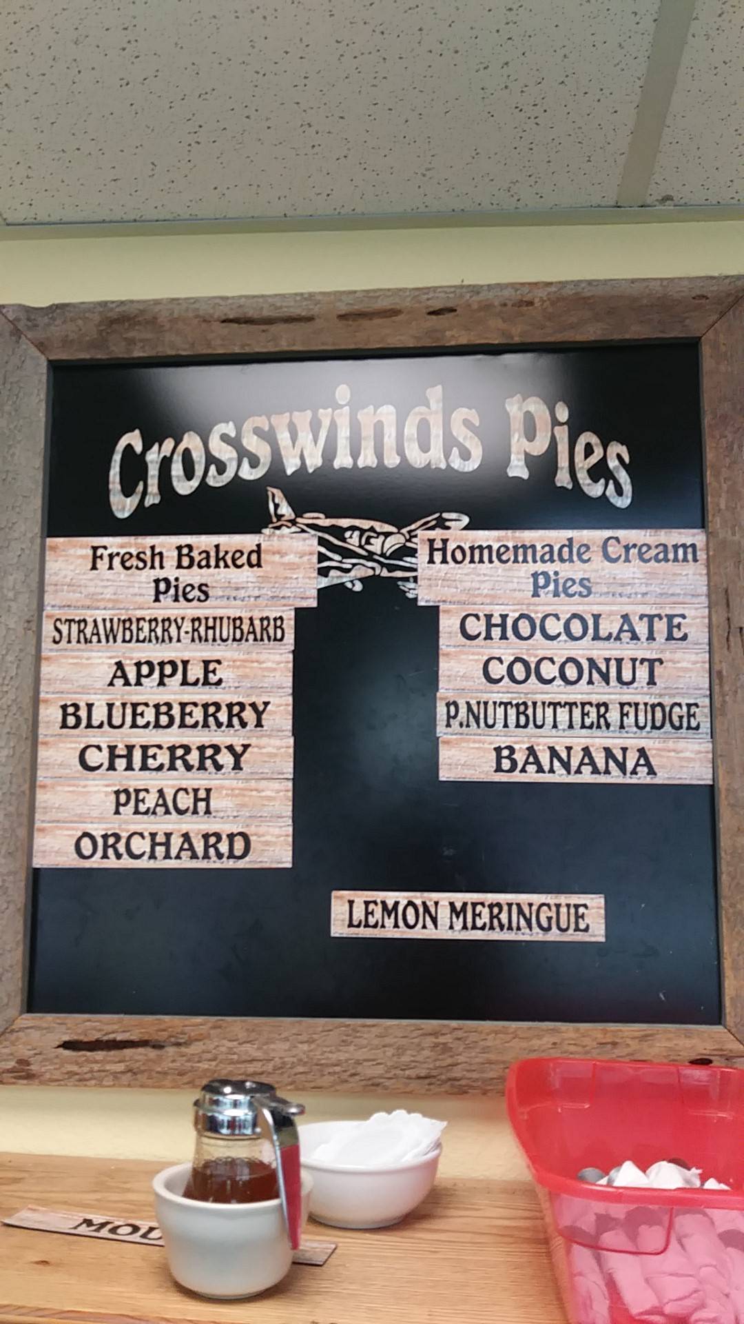 Menu at Crosswinds Restaurant, Payson