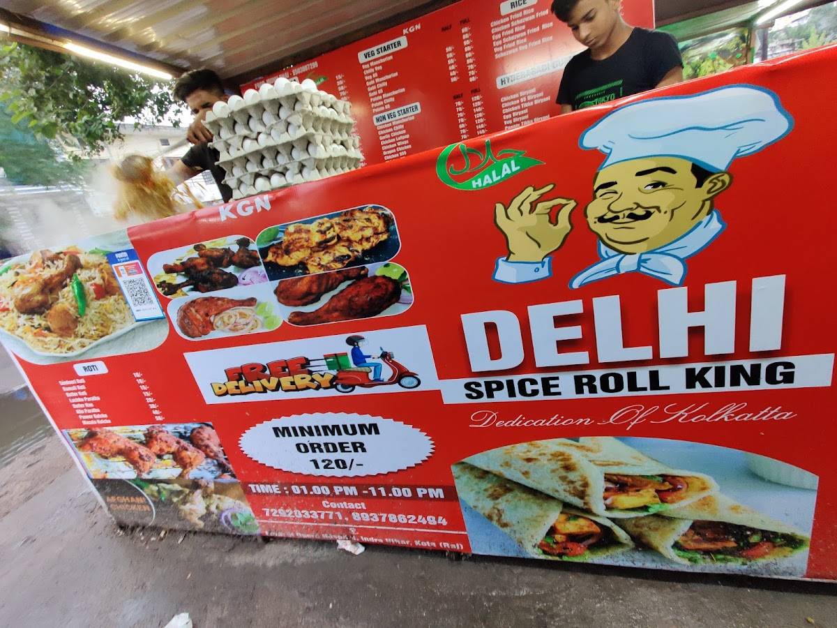 Menu at Delhi Spice Roll King, Kota
