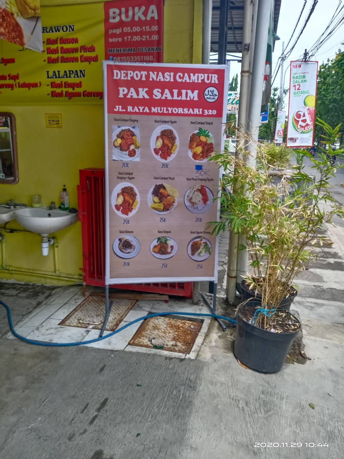 Carta del restaurante Depot Nasi Campur Pak Salim, Surabaya
