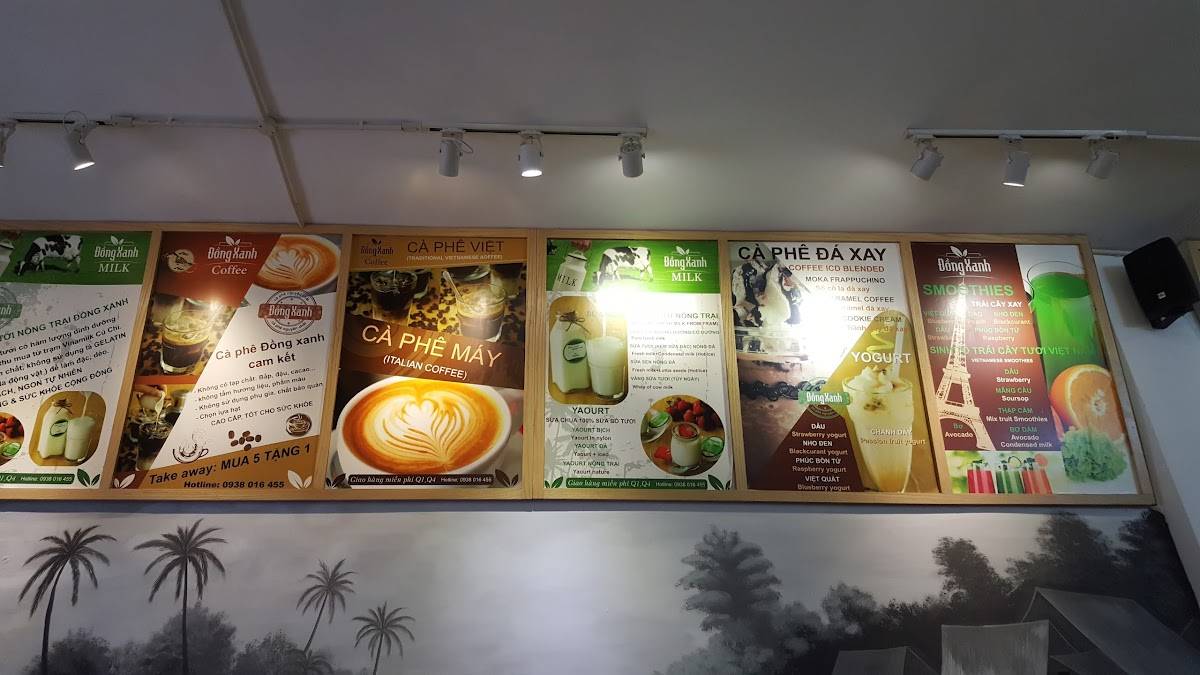 Menu at Dong Xanh Green Field ~ Coffee, Ho Chi Minh City