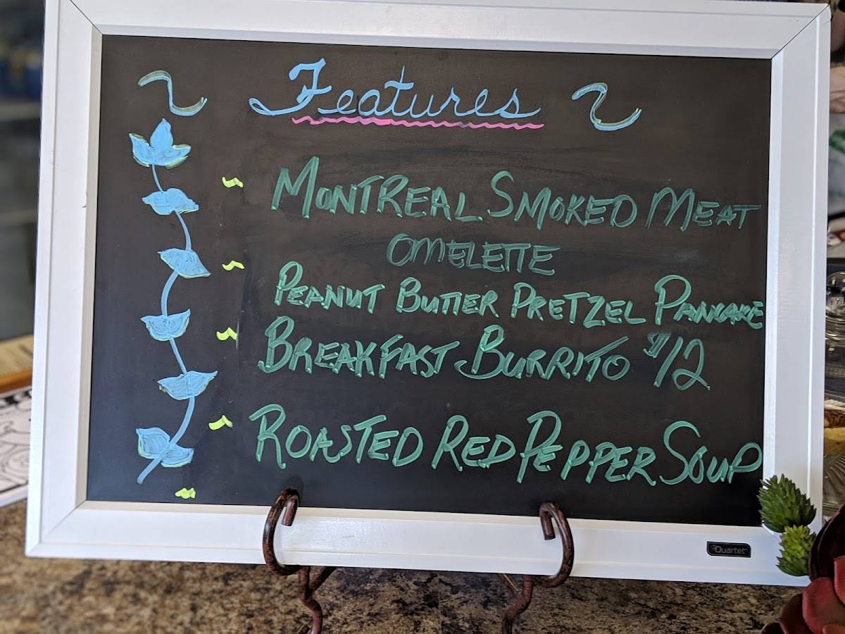 Menu at Early Riser Cafe on Wonderland, London
