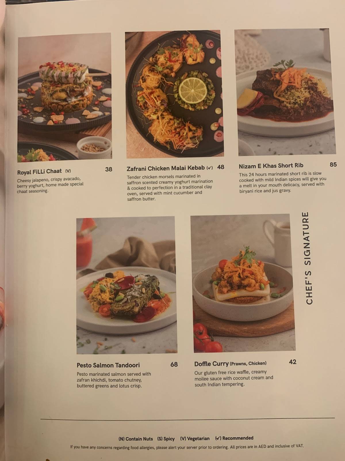 Carta del restaurante Filli Select Al Zahia City Centre - Sharjah, sarja