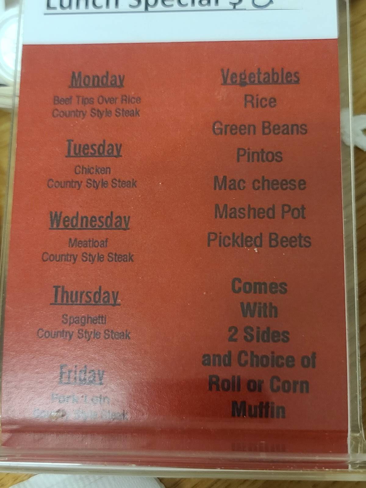 Menu at Firestone Grill restaurant, Gastonia