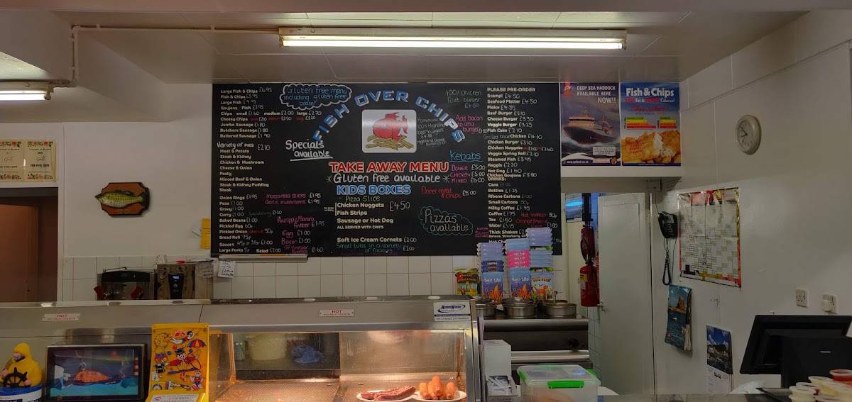 Menu at Fish over Chips restaurant, Grange-over-Sands, Highfield Nook