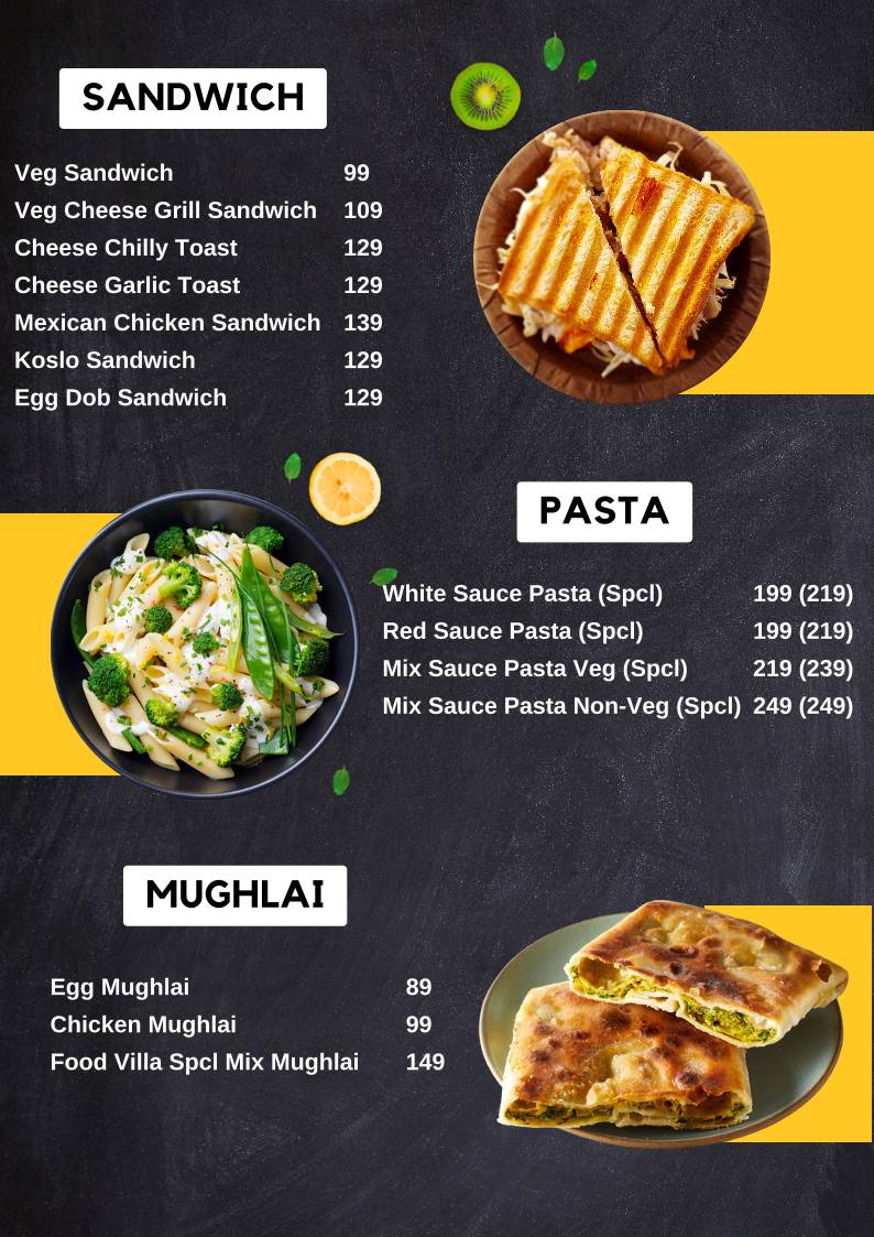 Menu at Food Villa, Nalhati