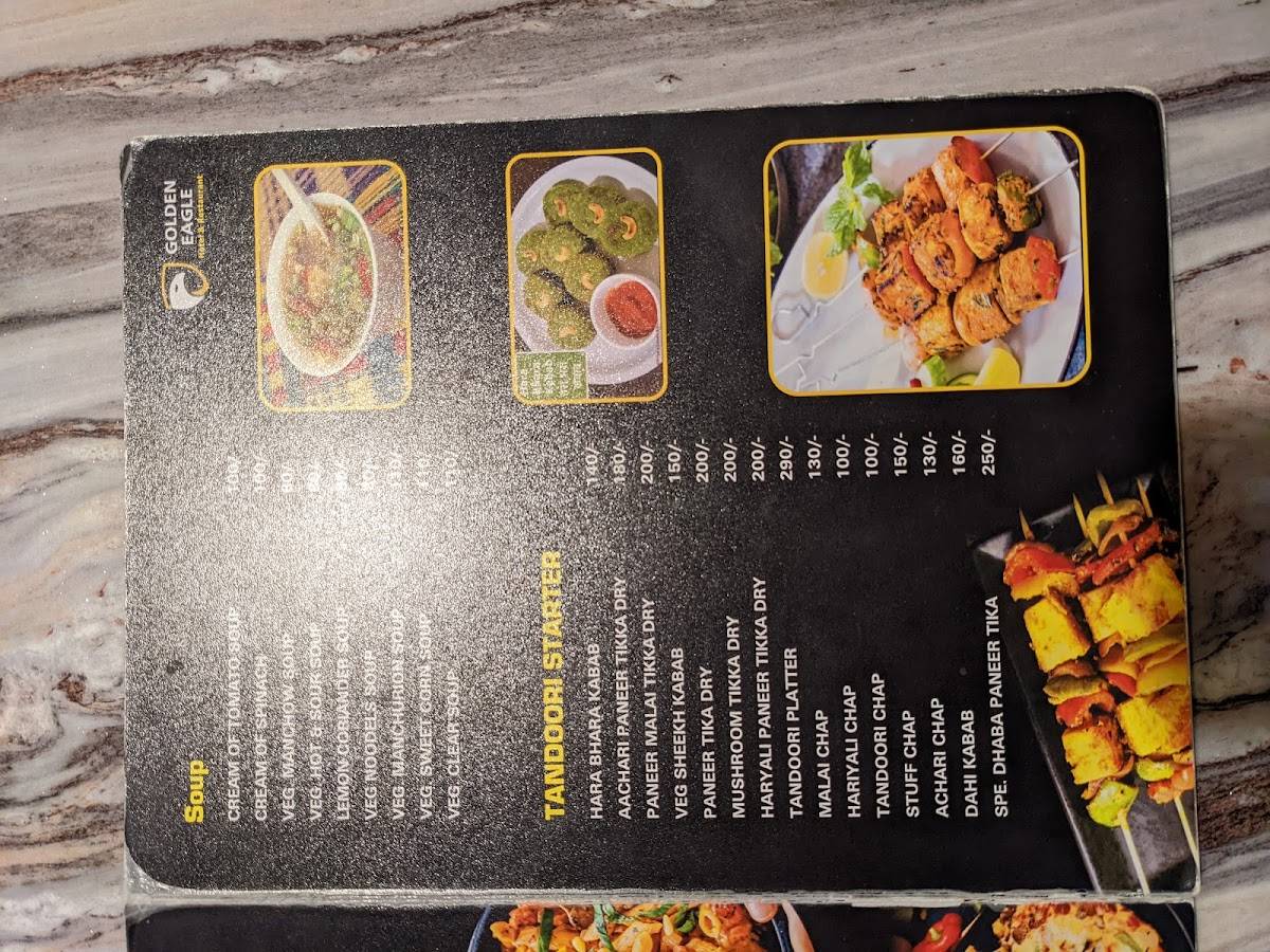 Menu at GOLDEN EAGLE HOTEL AND RESTAURANT, Bhachau